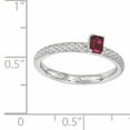 Created Ruby Sterling Silver Single-Stone Ring - Walmart.com