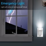 GE 3-in-1 Rechargeable LED Night Light with Power Failure, Dusk to Dawn ...