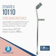 Dynarex Forearm Crutches-Youth, Push-Button Height Adjustment for both ...