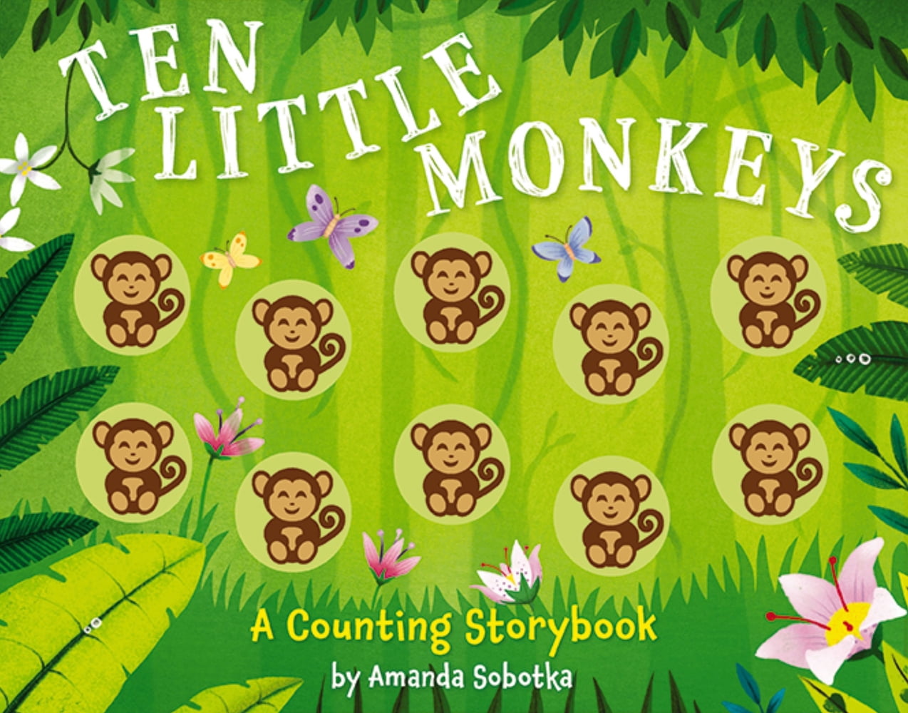 Pre-Owned Ten Little Monkeys: A Counting Storybook (Board book ...
