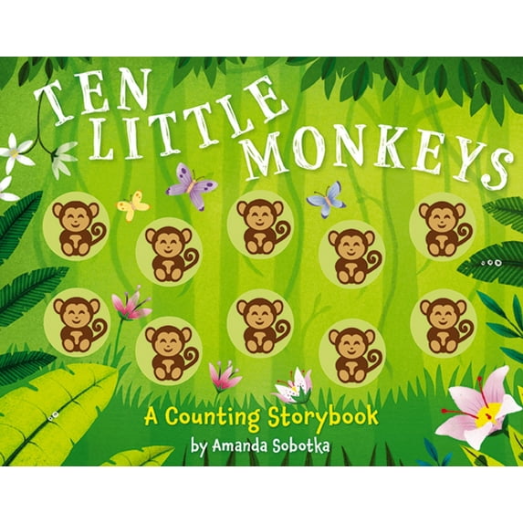 Pre-Owned Ten Little Monkeys: A Counting Storybook (Board book ...