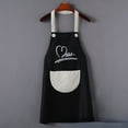 Black PVC Funny Smile Apron Waterproof Oil Proof Big Pocket Kitchen ...
