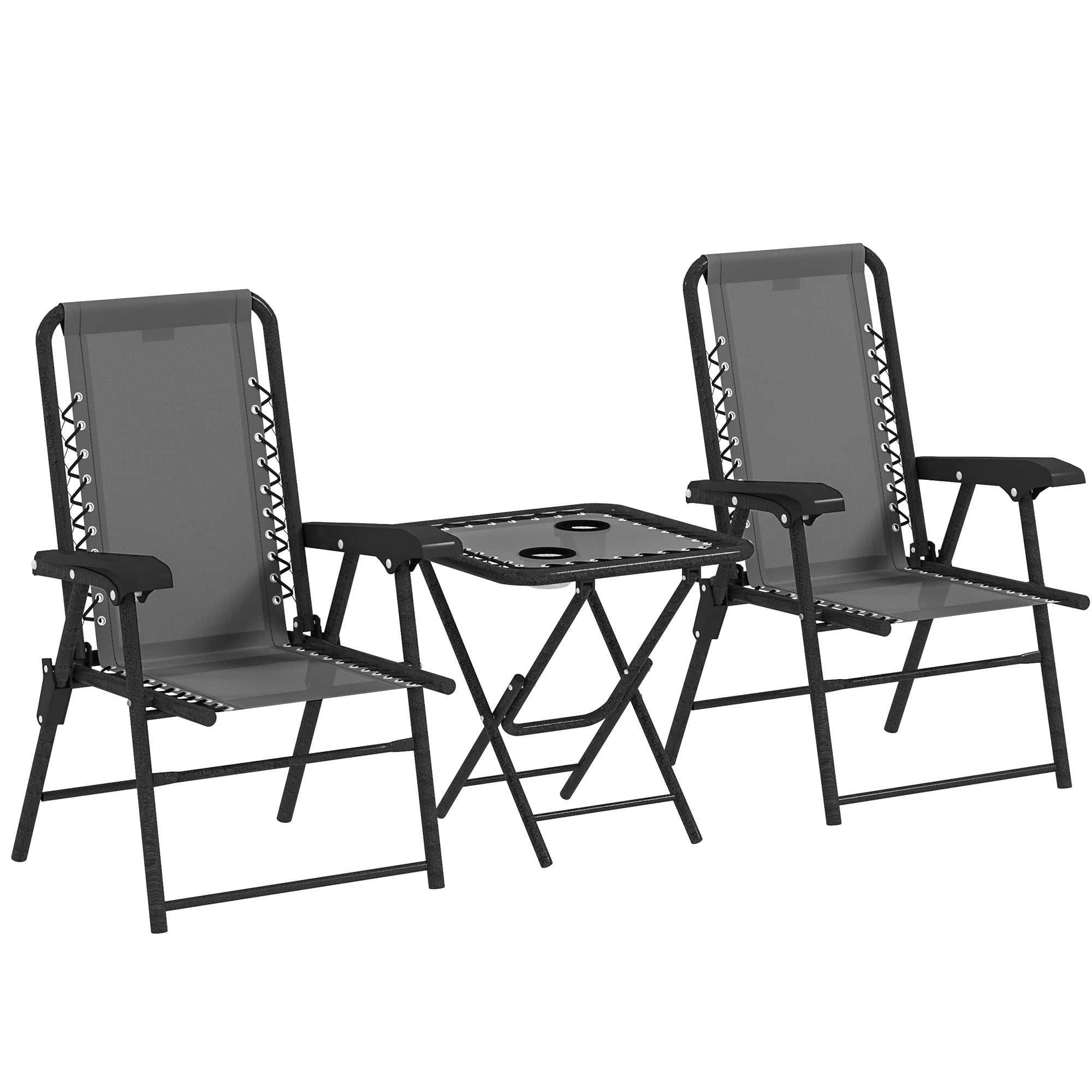 Click here for Outsunny 3 Pieces Patio Bistro Set  Outdoor Foldin... prices