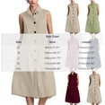 BRGZLK Summer Midi Dresses for Women Solid Color Button V Neck ...