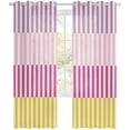 Abstract Stripe Sheer Curtains 84 Inch Long 2 Panels, Classic Pink ...