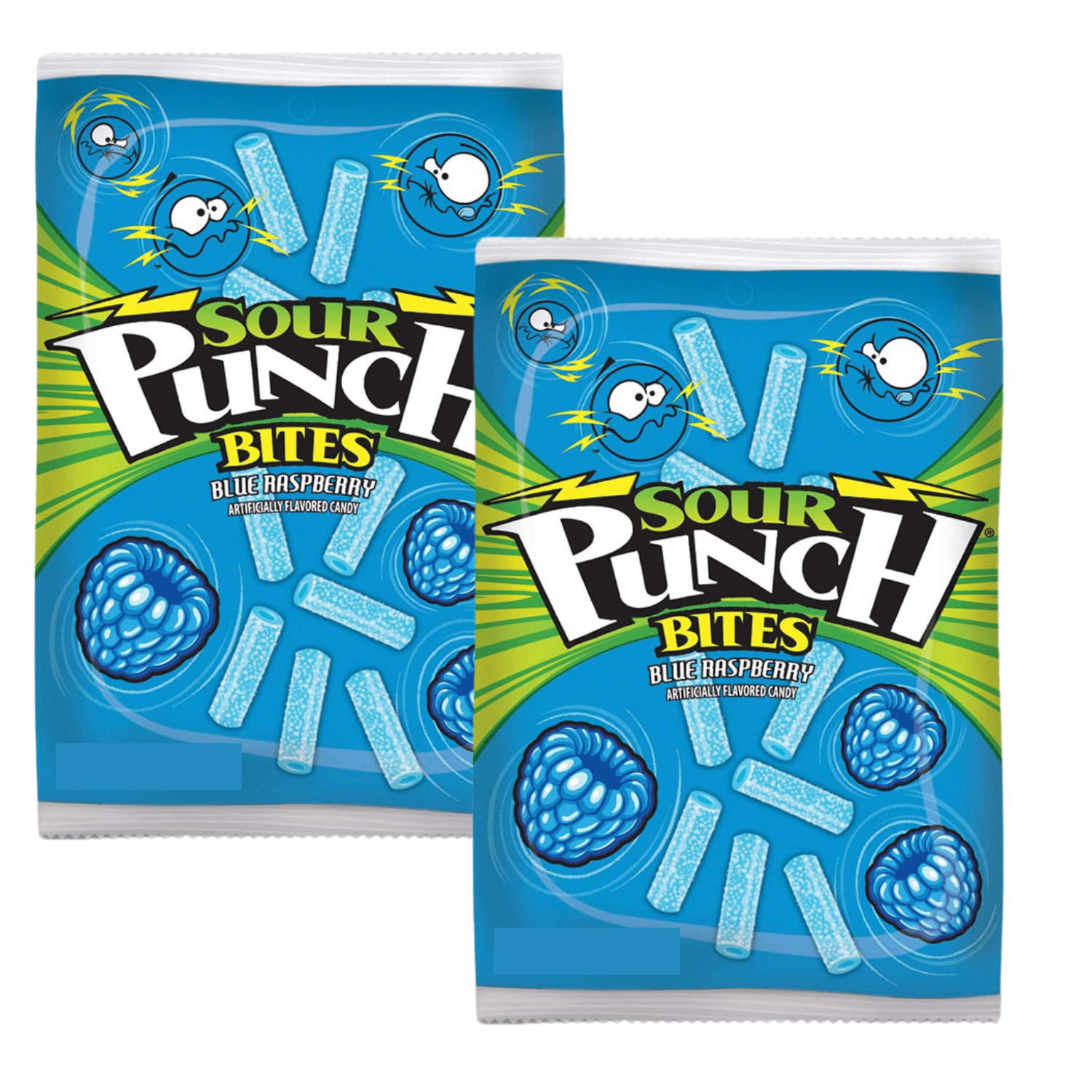 Sour Punch Bites, Blue Raspberry Fruit, Soft & Chewy Sweet, Sour Candy ...