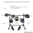 Pyle PED041 - Digital Drum Set, Electronic Drum Machine System (5-Pad ...