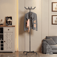 Industrial Coat Rack,Metal Pipe Coat Rack Stand Freestanding with 6 ...
