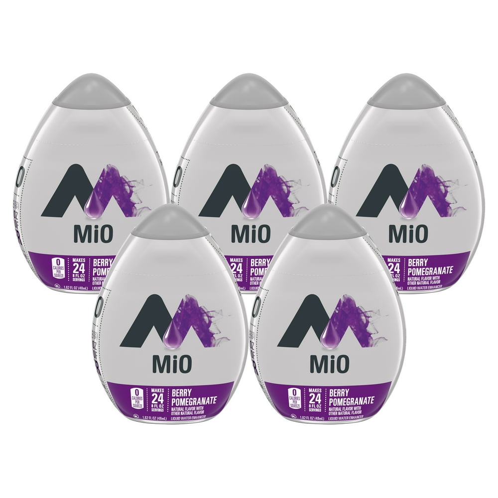 MiO Berry Pomegranate, Caffeine Free, 1.62 fl oz Bottle (Pack-5 ...