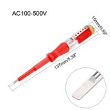 Voltage Test Screwdriver AC100-500V Slot Neon Tube Tester Red - Walmart.com