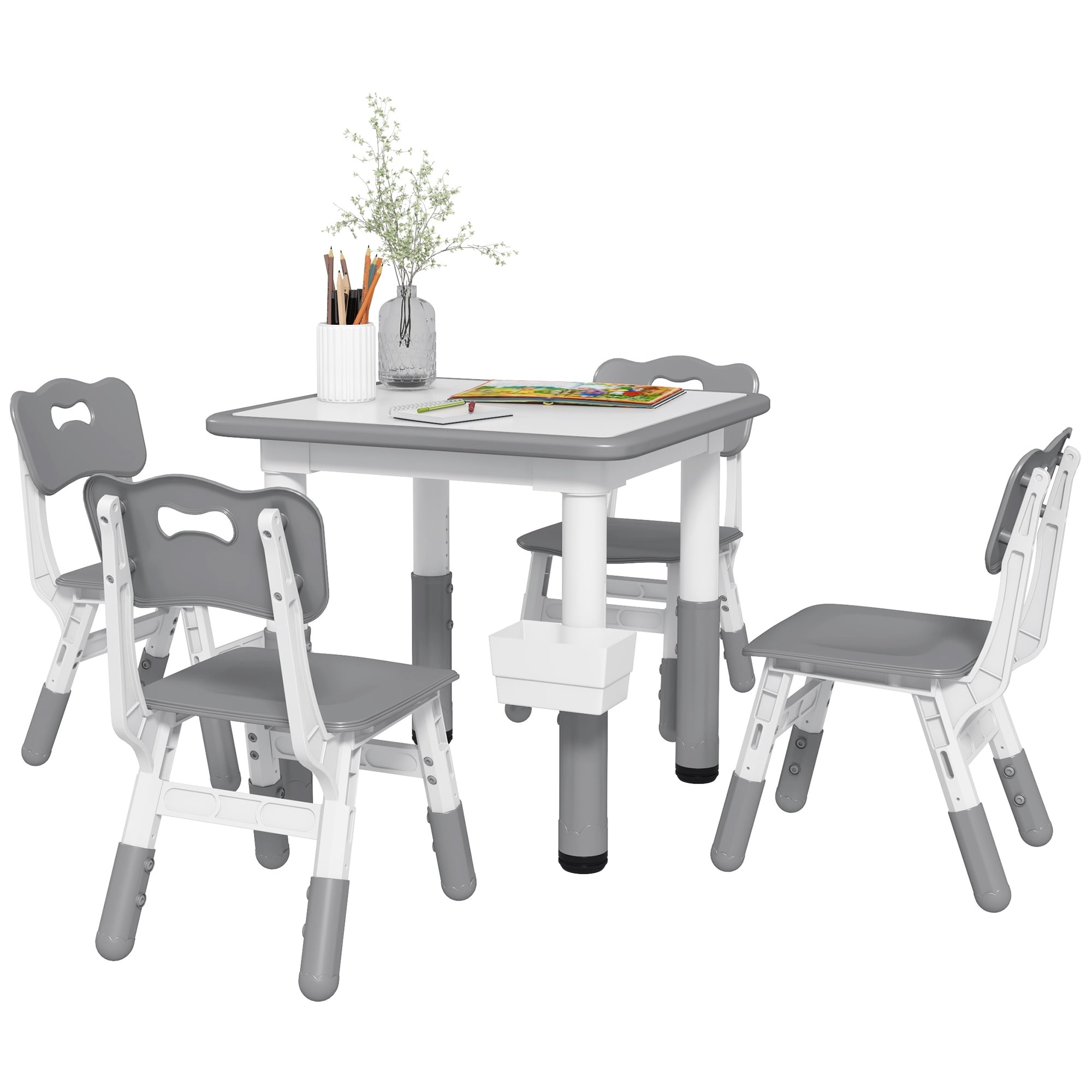 Click here for Qaba 5 Pieces Height Adjustable Kids Table And Cha... prices