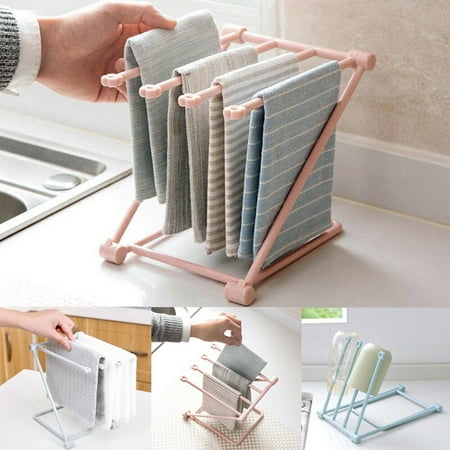 New Foldable Vertical Rag Mug Rack Holder Cup Storage Stand Kitchen ...