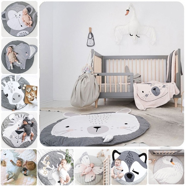 2021 baby mat pure cotton newborn baby crawling blanket baby play mat ...