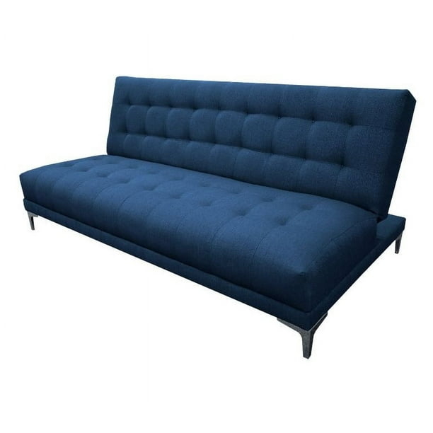 Sofa Cama Reclinable EL BAZAR STORE Verso Azul marino Matrimonial 3 posiciones Moderno Abotonado ...