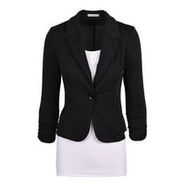 Aulin Collection Women's Casual Work Solid Color Knit Blazer - Walmart.com