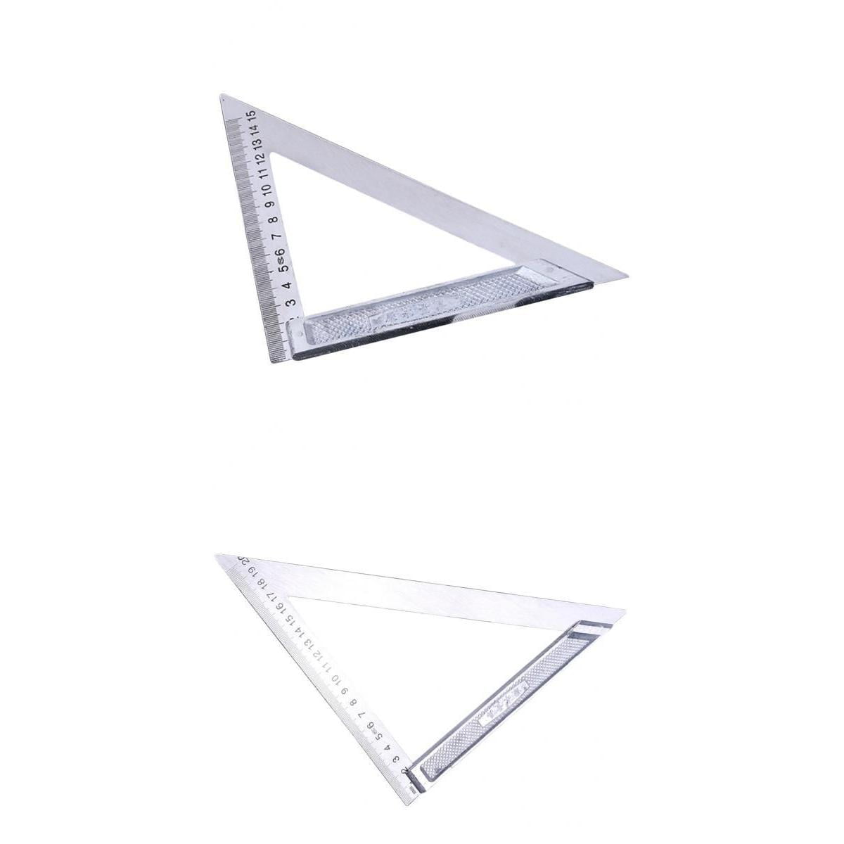 2x Stainless Steel Triangle Metal Measuring Ruler,DIY Drawing/Cutting ...