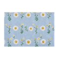 BZSMCE Blue Background Daisy Pattern Pattern 2-Piece Non-Slip Absorbent ...