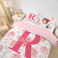Catabedysis Pink Rose Pattern Duvet Cover Queen,Princess Bows ...