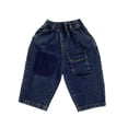 Boy Children'S Casual Jeans Denim Pure Color Stright Wide Leg Beach ...