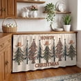 Brown Christmas Cabinet Curtains 32"W x 55"L,Dustproof Sink Skirt ...