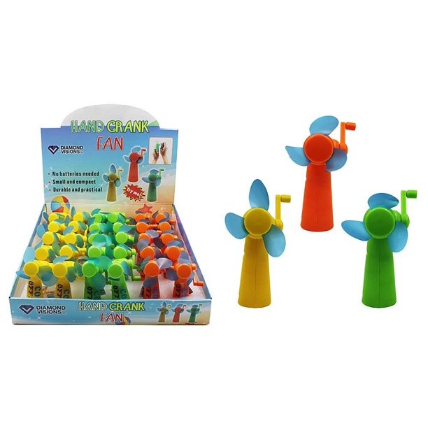 Diamond Visions 01-1584 Hand Crank Fan MultiPack Set in Assorted Colors ...