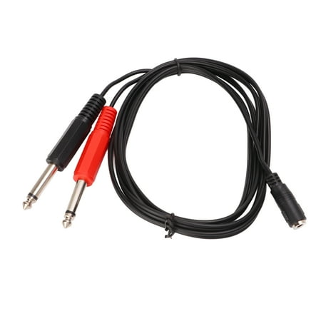 Stereo Adapter Cable, 1.5m 6.35mm Dual Male Reduce Signal Loss Stereo ...