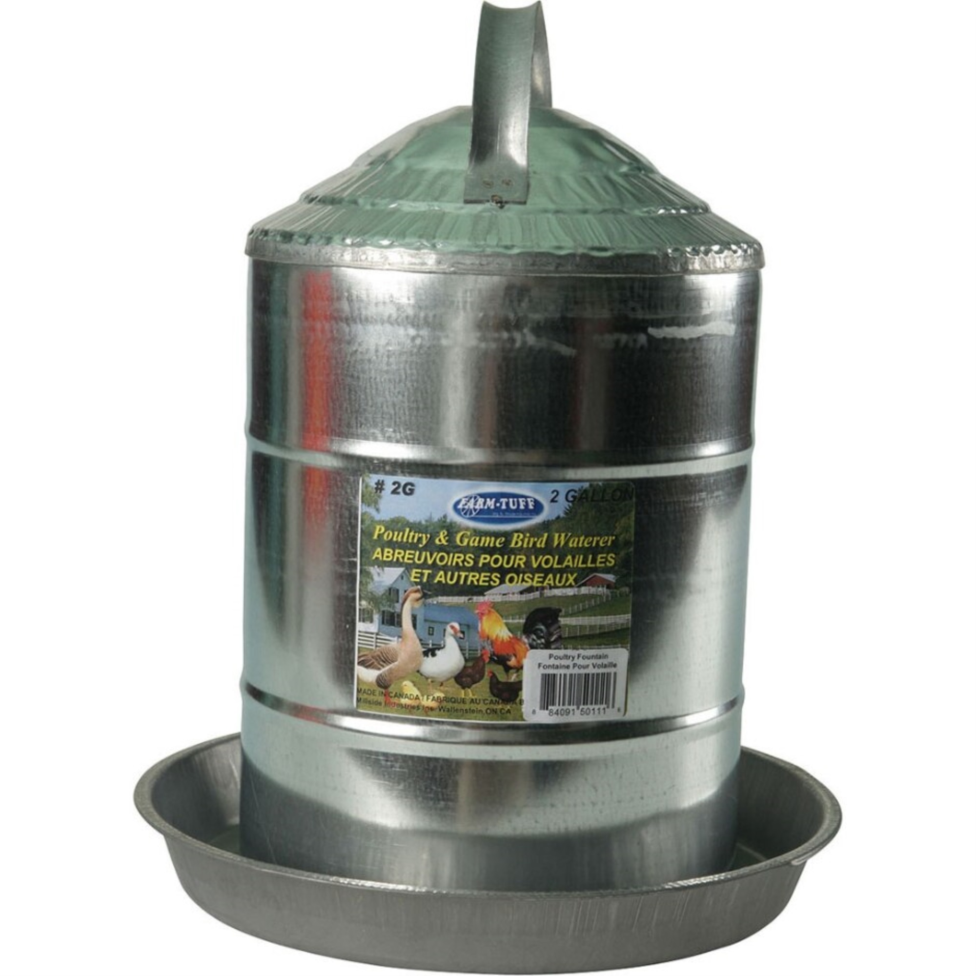 GALVANIZED POULTRY FOUNTAIN 2 GALLON - Walmart.com