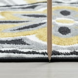 Transitional 8x10 Area Rug - Floral Yellow - Walmart.com