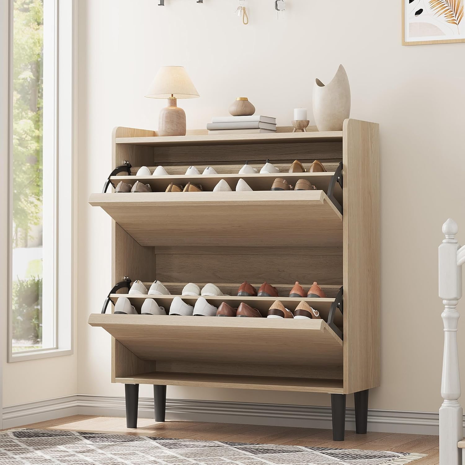Click here for Garvee Shoe Cabinet With 2 Drawers: Hidden Storage... prices
