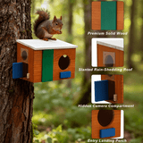 Smart Squirrel House with Camera Solar Powered, 1080P HD Wooden ...
