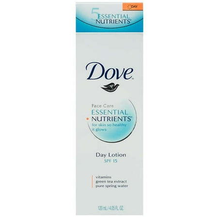 Dove Essential Nutrients SPF 15 Day Lotion Face Care, 4.05 oz - Walmart.com