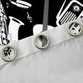 Feelyou Piano Guitar Blackout Curtains Set of 2 (52x84 Each), Pop Music ...