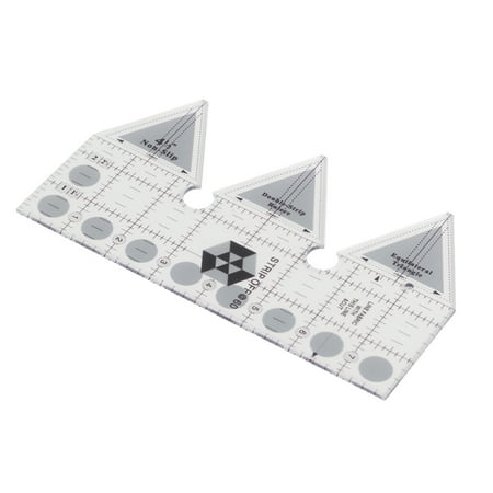 Ruler Grids 45/60/90 Degree Double Strip Ruler Quarter Cutting Guide ...
