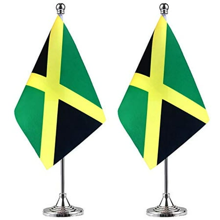 WEITBF Jamaica Desk Flag Small Mini Jamaican Office Table Flag with ...