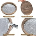 Candle Plate Holder Tray: Round Wooden Decorative Mirror Candle Plate ...