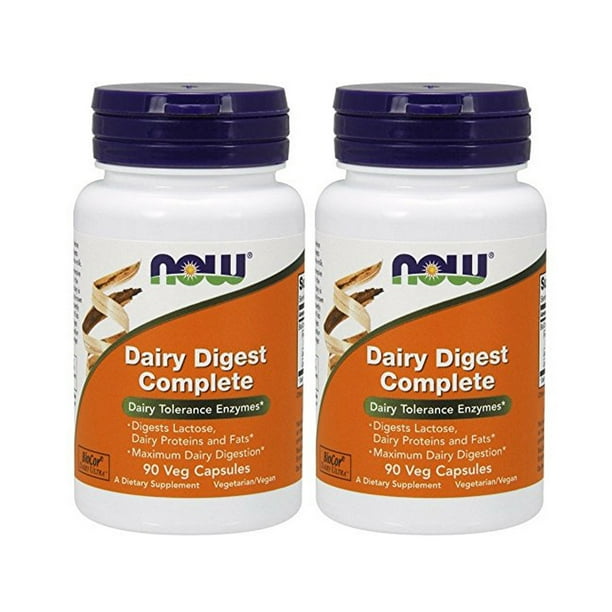 Now Foods - Dairy Digest Complete 90 Vcaps (Pack of 2) - Walmart.com
