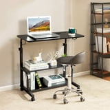 Ktaxon Rolling Computer Desk Stand Side Table Sofa End Cart Laptop PC ...