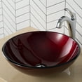 KRAUS Round Red Glass Vessel Bathroom Sink, 16 1/2 inch - Walmart.com