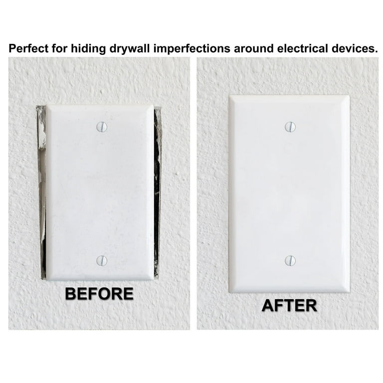 Electrical Box Cover Plate 3 Gang Pre Fab Cover, Duplex Outlets, 10