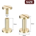 30Pack Brass Chicago Screws, 12x10mm Flat Head Screw Back Binding Post ...