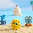 Pebbuoy 3/11Pcs/Set Miniature Seaside Theme Toy Kit Mini Resin ...