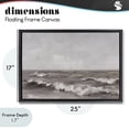 Stupell Industries Monochrome Sea Ripples Black Framed Floater Canvas ...