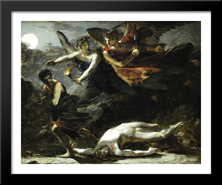 Justice and Divine Vengeance pursuing Crime (study) 34x28 Large Black ...