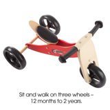 2-in-1 Wooden Balance Bike & Push Tricycle- Ride-On Toy for Ages 1-3 by ...