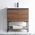 Fine Fixtures - Modern Bath Single Wood Vanity and Sink, Urbania ...