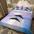 3d Blue and Purple Ocean Sunset Comforter Sets Kids Twin Size Bedding ...