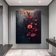 1pc Wrapped Solid Wood Frame Canvas Poster - Gothic Vintage Rose ...