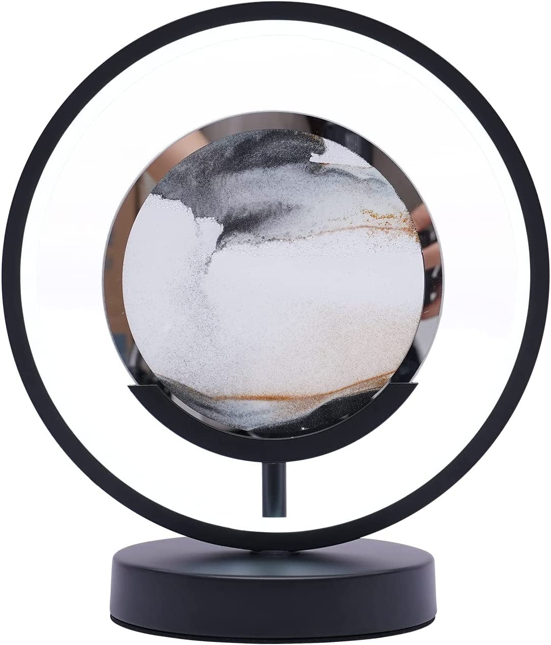 Miumaeov LED Moving Sand Light Art Picture 3D Effect Dimmable Round ...