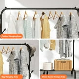 "CATGOOD Free Standing Hanging Clothes Rack, Black Metal Garment Rack ...