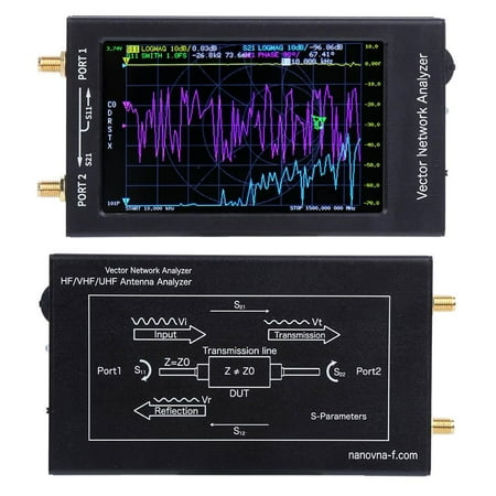 Khall Vector Network Analyzer,4.3in LCD NanoVNA MF HF VHF Short-Wave ...